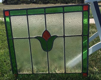 Large stained glass panel | Etsy