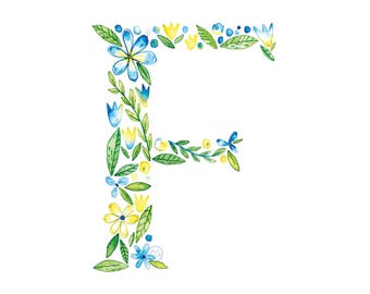 Letter f print | Etsy