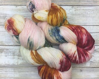 Hand dyed yarn in a variety of colors and by yarncafecreations