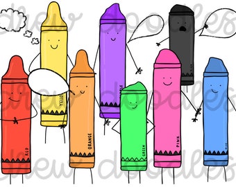 School Friends Digital Clip Art Set Instant Download