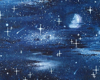 Night sky fabric | Etsy
