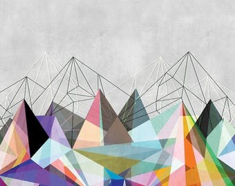 Triangle mountains | Etsy