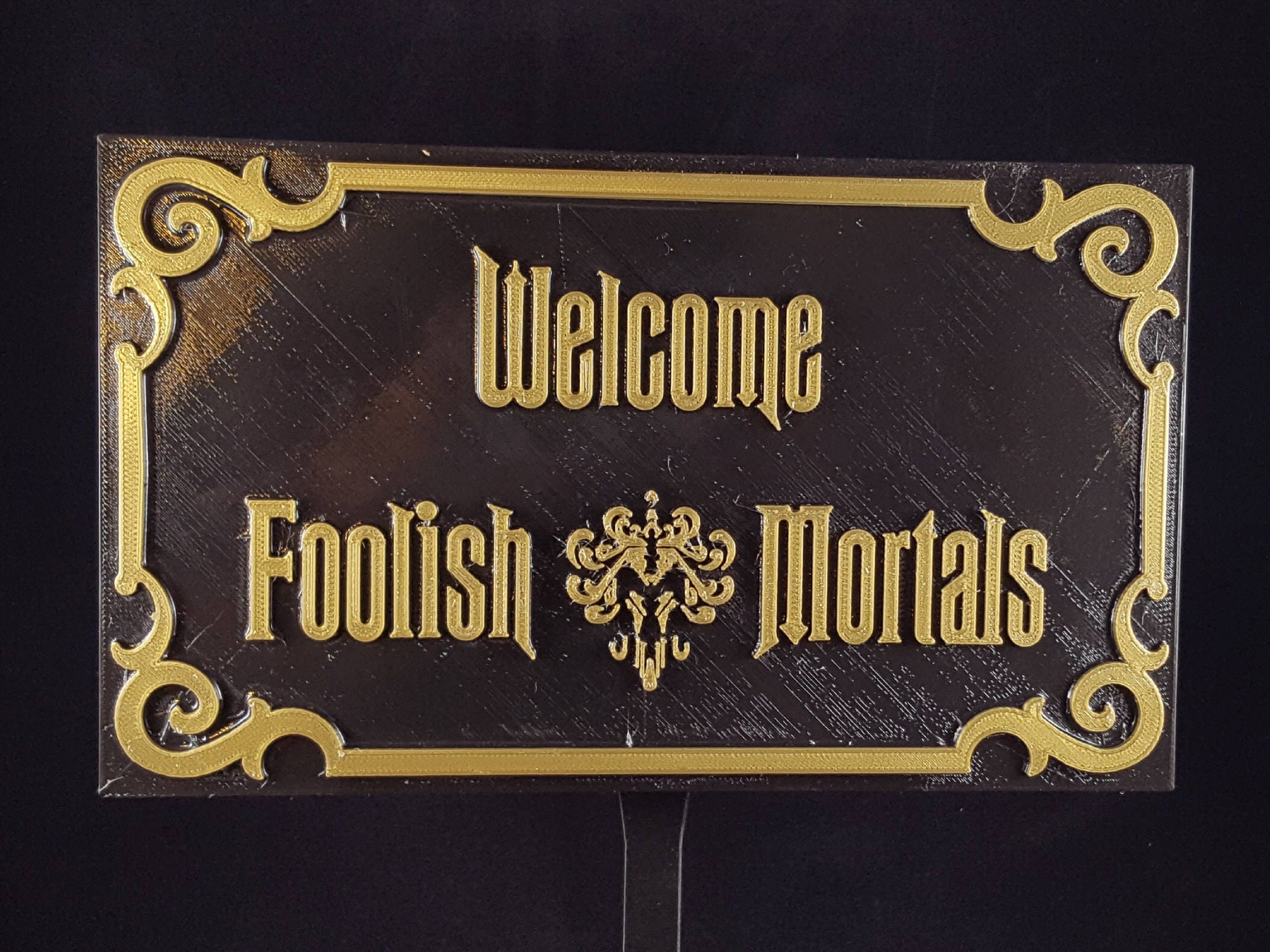 Haunted Mansion Inspired Prop Sign / Plaque Replica Welcome