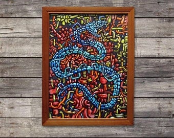 Snake art | Etsy