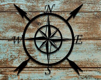 Compass wall art | Etsy