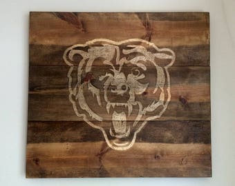 Chicago bears sign | Etsy