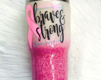 Breast cancer cup | Etsy