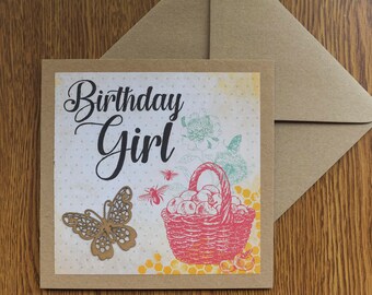 Rustic birthday card | Etsy