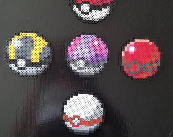 Pokeball perler bead | Etsy