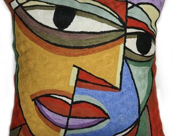 Abstract art pillow | Etsy