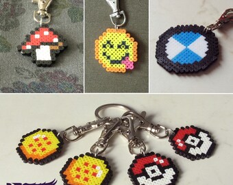 Perler bead keychain | Etsy