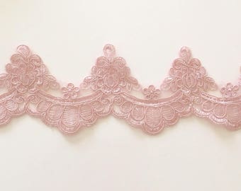 Black Lace 3D Rose Lace Vintage Roses Lace Trim for Bridal