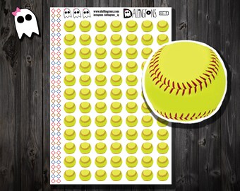 Softball sticker | Etsy