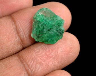 Uncut emerald | Etsy