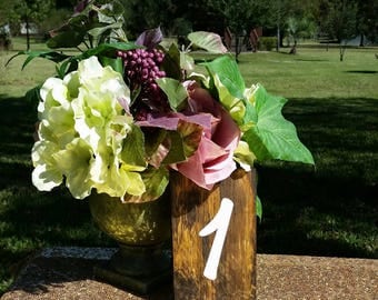 Rustic table numbers | Etsy