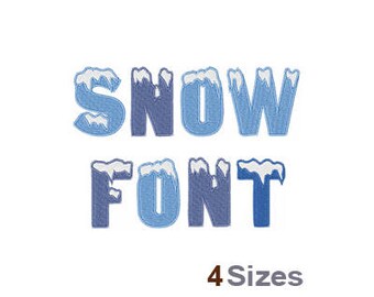 Snow font | Etsy