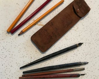Vintage pencil case | Etsy
