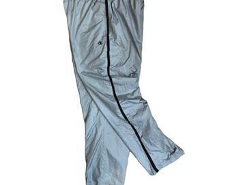 Sporty 4-way stretch vinyl track pants