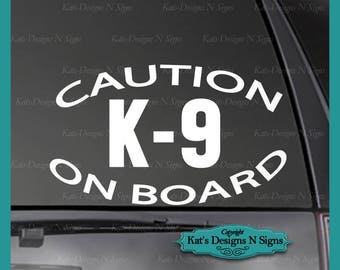 Caution k9 decal | Etsy