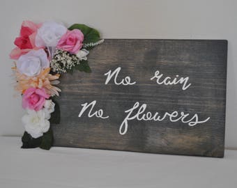 No rain no flowers | Etsy