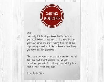 Santa wish list | Etsy