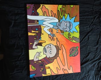 Rick morty canvas | Etsy