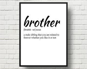Brother definition | Etsy