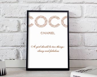 Coco chanel poster | Etsy