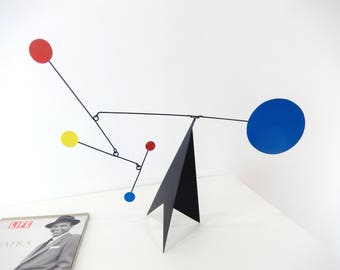 Modern Mobile Stabile Art Sculpture Guy Pod