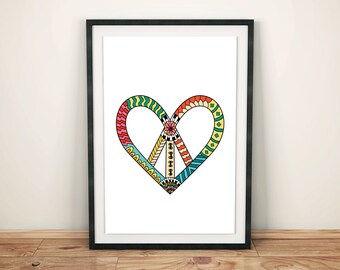 Peace sign poster | Etsy