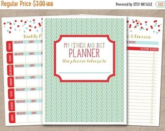 Printable Fitness Planner Nutrition & Workout Bundle A5