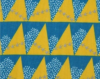 Teal yellow fabric | Etsy