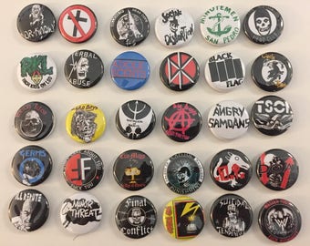 Punk rock buttons | Etsy