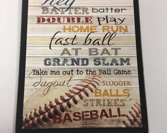 Baseball wall decor | Etsy