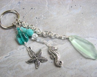 Sea glass keychain | Etsy