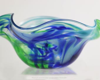 Blown glass bowl | Etsy