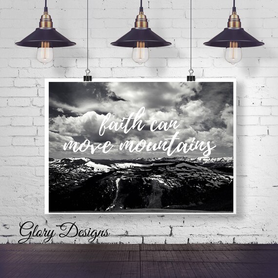 PRINTABLE Faith can move mountains printable Bible Verse