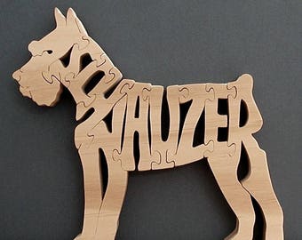 Schnauzer puzzle | Etsy