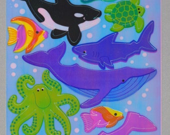 Ocean Creatures Finger Puppets shark octopus whale fish