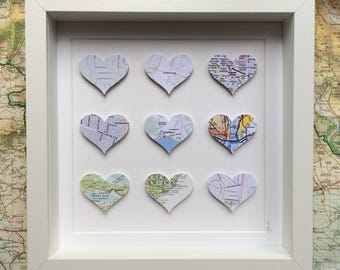 Personalized map art | Etsy