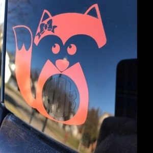 Fox Decal Fox Monogram Decal Fox Car Decal Monogram Fox