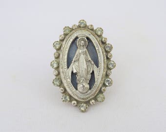 Virgin mary ring | Etsy