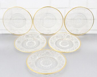 Vintage glass plates | Etsy