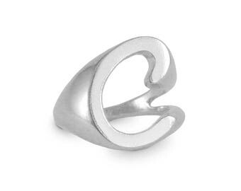 Letter c ring | Etsy