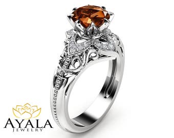 Ayala Jewelry Unique Engagement Ring Rose Gold by AyalaDiamonds