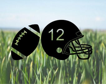 Football decal | Etsy