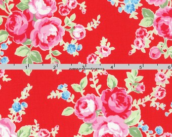 Pink roses fabric | Etsy