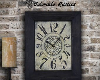 Rustic wall clock | Etsy