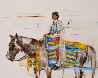 Western Artist: Ron Stewart Stage Coach Oil Painting