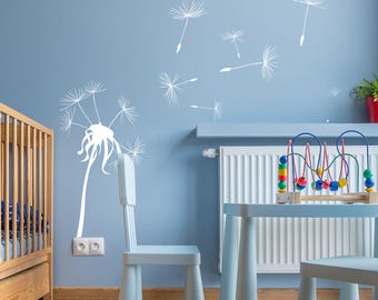 Dandelion wall decal | Etsy